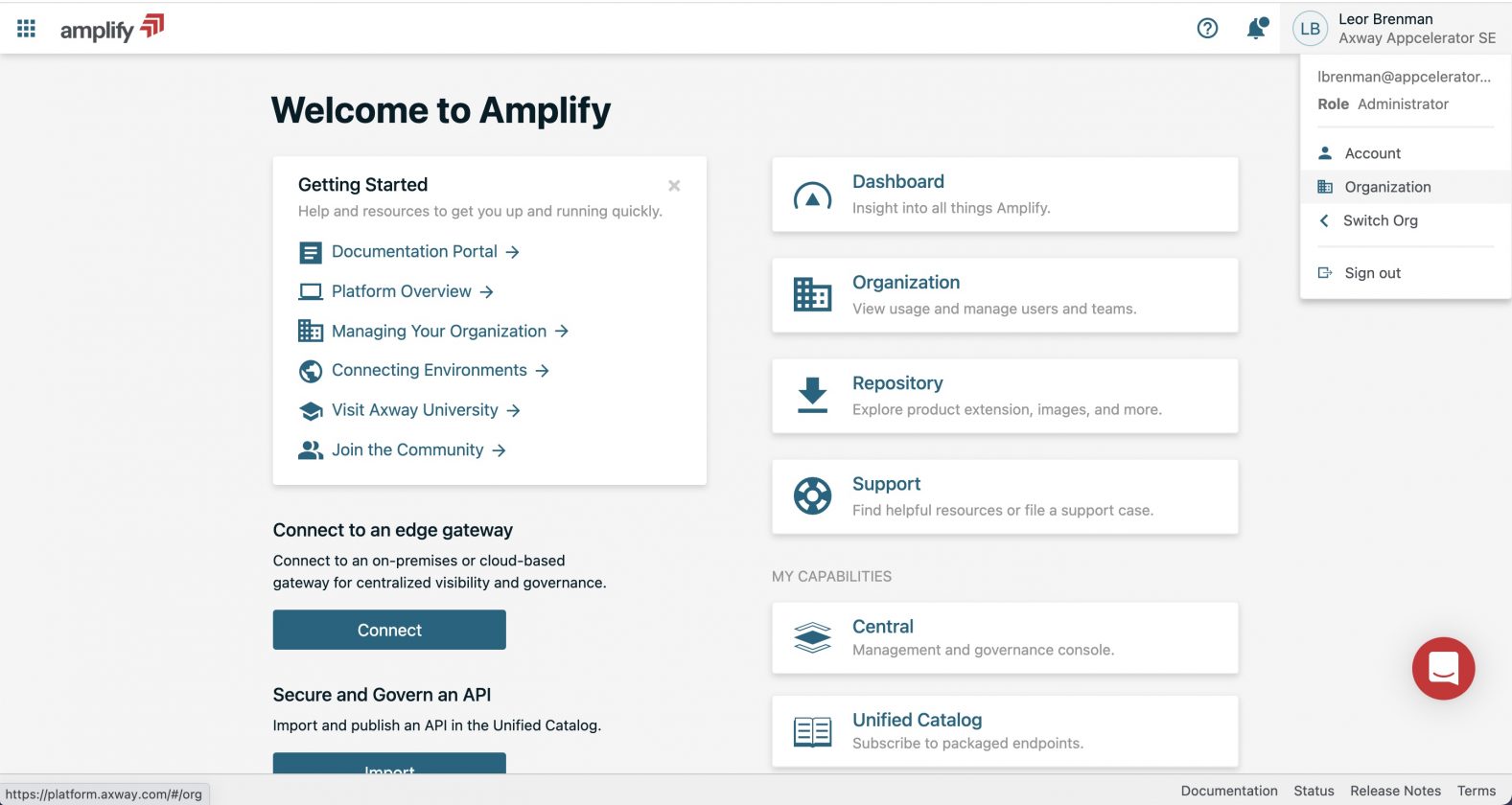 How to create a Service Account in order to make Axway Amplify Platform API calls
