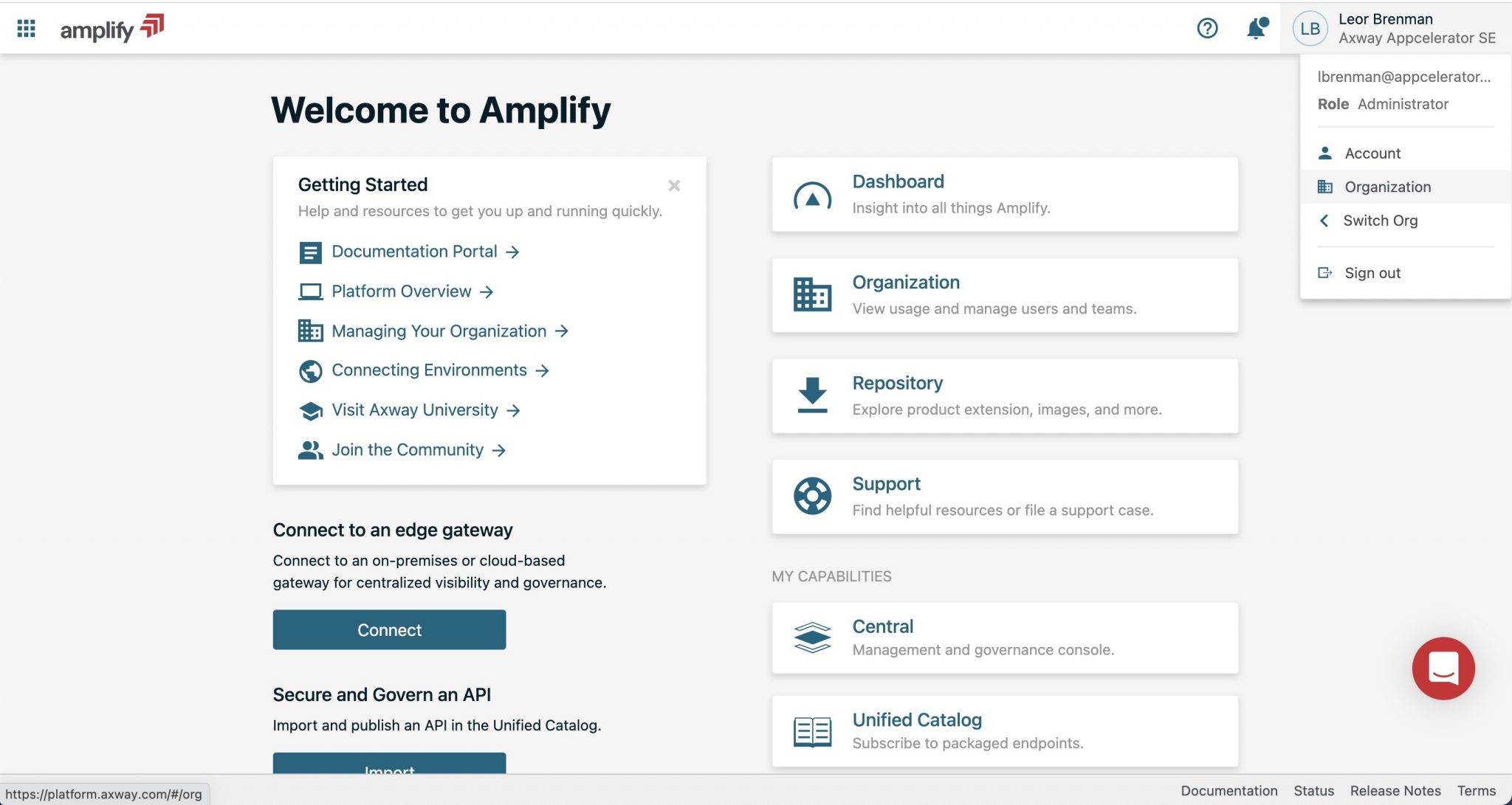 How to create a Service Account in order to make Axway Amplify Platform API calls