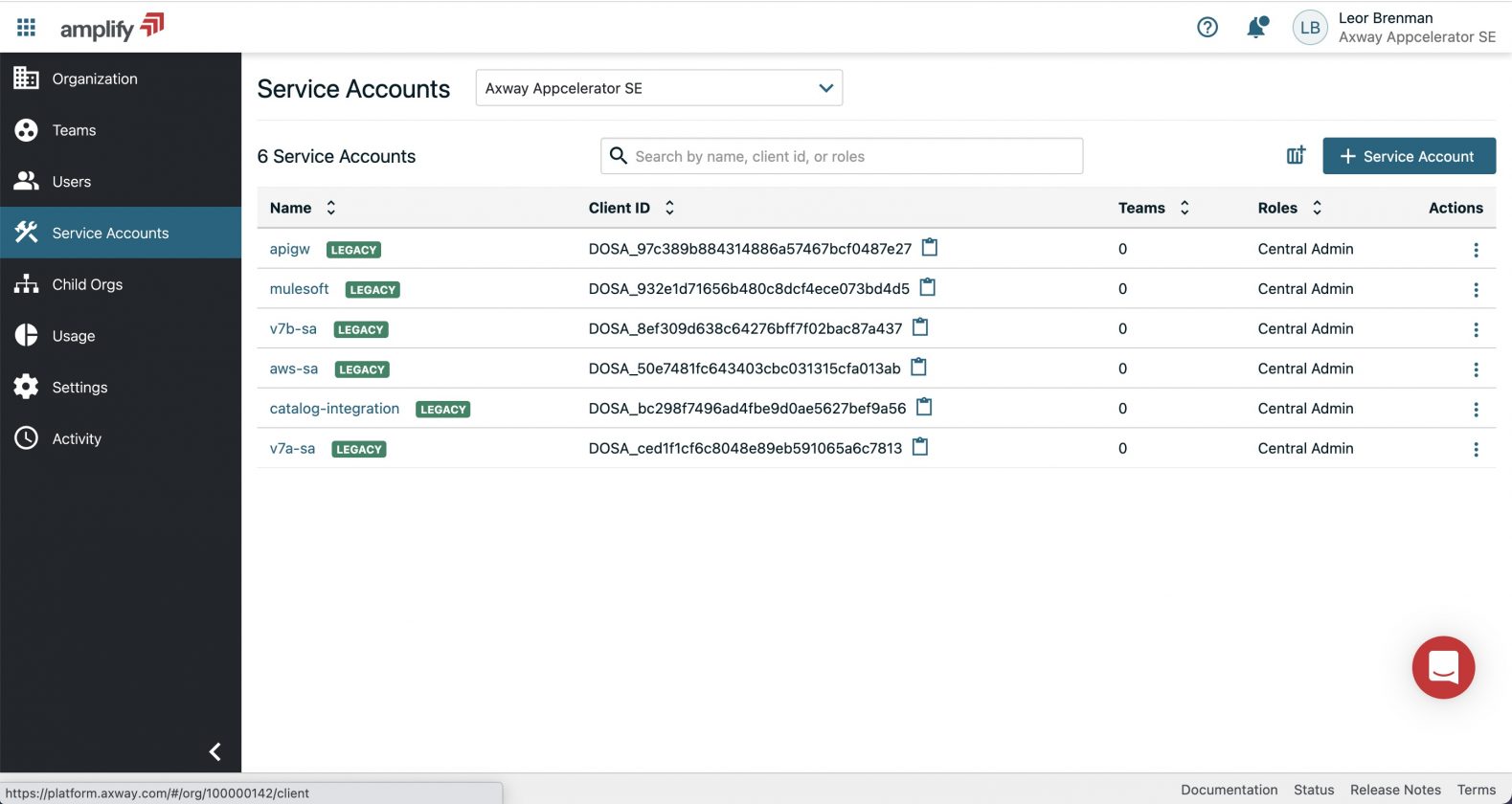 How to create a Service Account in order to make Axway Amplify Platform ...