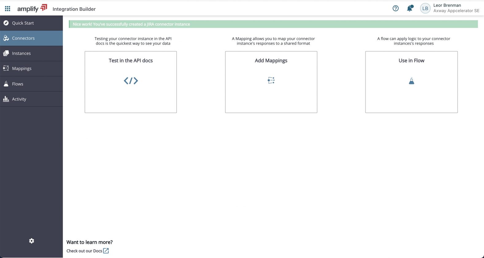 Jira Cloud Connector event webhooks | Amplify Integration Builder helps