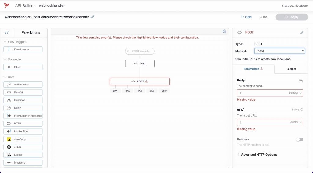 Make an Axway Amplify Platform Webhook Handler using an API Builder Flow
