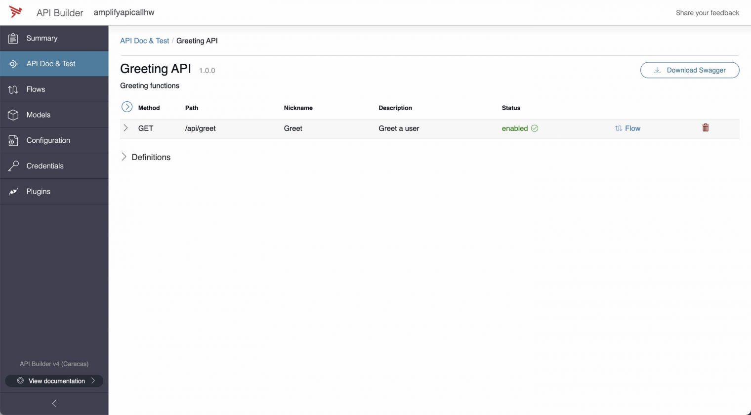Make Axway Amplify Platform API Calls from an API Builder Flow