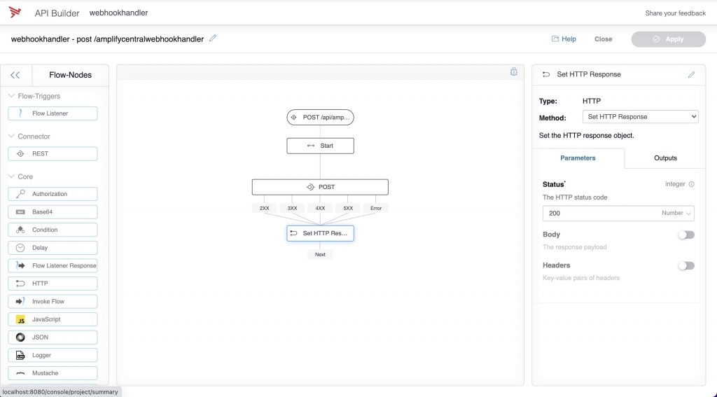 Make an Axway Amplify Platform Webhook Handler using an API Builder Flow