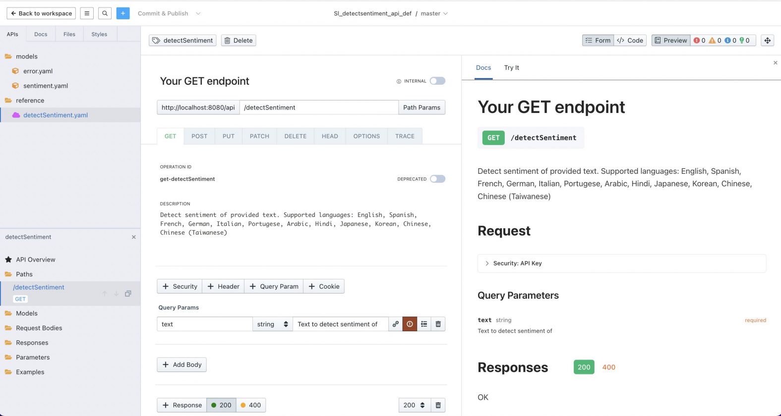 An Api First Sentiment Analysis Api Using Api Builder