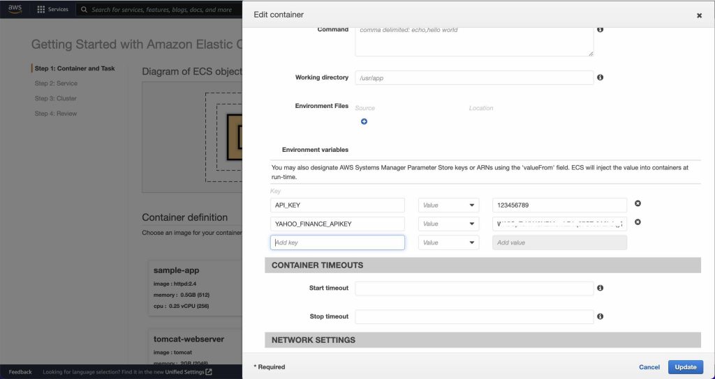 Learn how to deploy an API Builder container to AWS Fargate