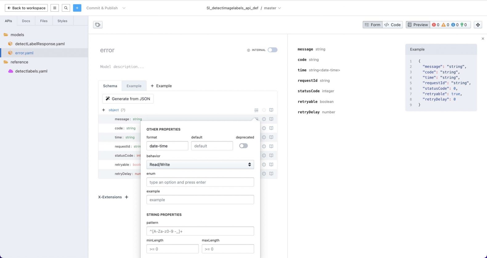 An API-First image label detection API using API Builder