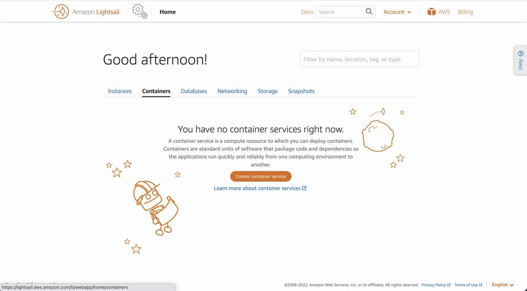 How to deploy an API Builder container to Amazon Lightsail