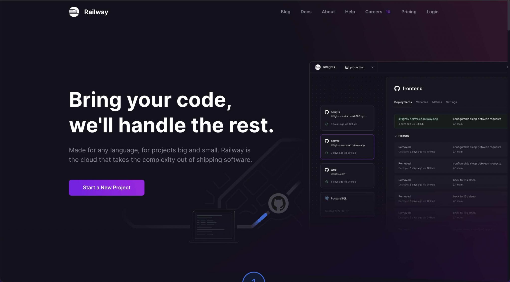 Deploy an API Builder container to Railway