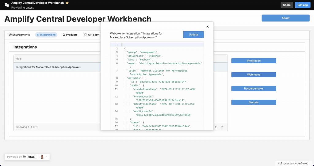 Create Amplify Central Utilities with Retool
