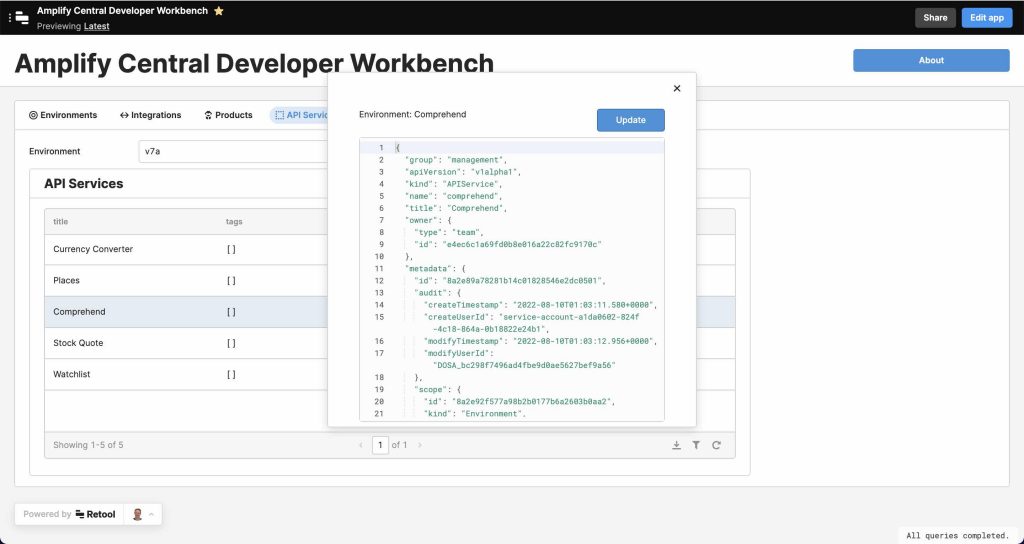 Create Amplify Central Utilities with Retool